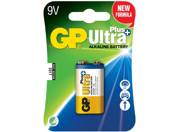 GP Ultra Plus 9V-paristo, 1604AUP/6LF22, 1-p - Silikotek